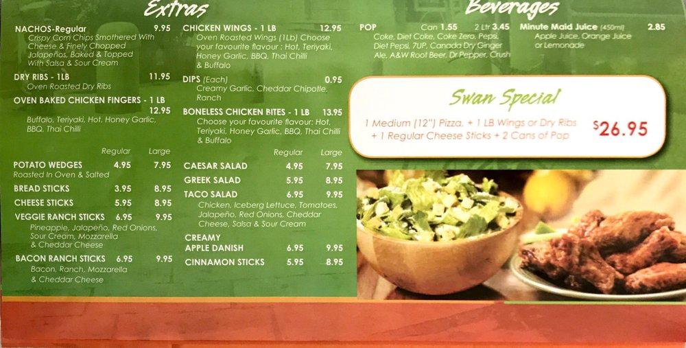 Menu at Red Swan Pizza pizzeria, Sherwood Park
