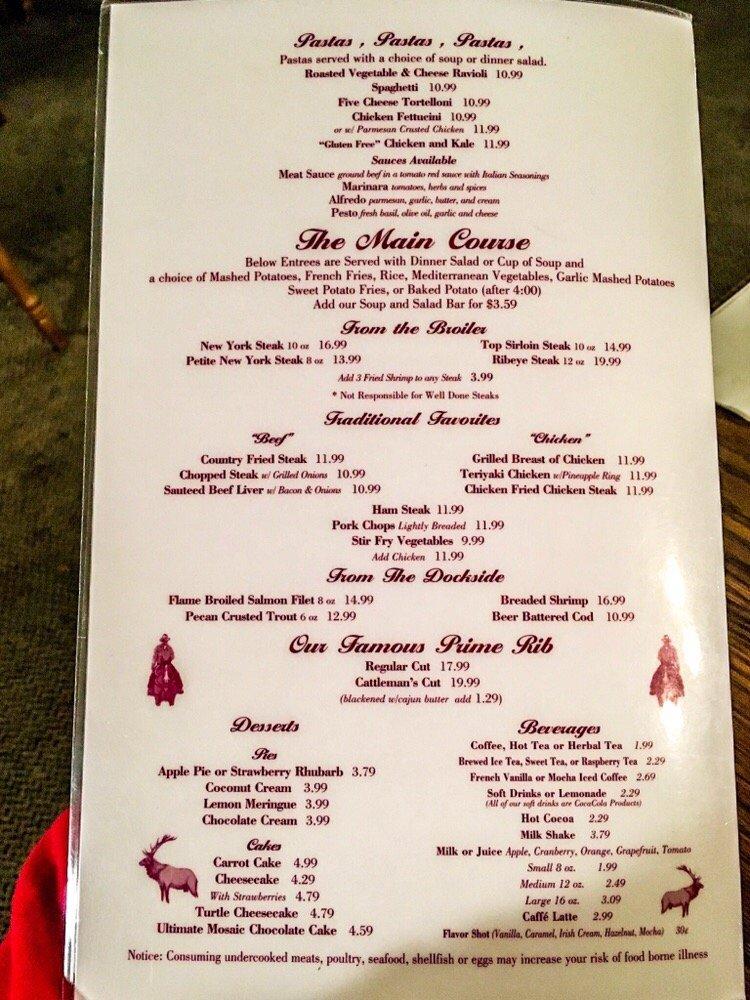 Menu at Calico's restaurant, Kingman, 418 W Beale St