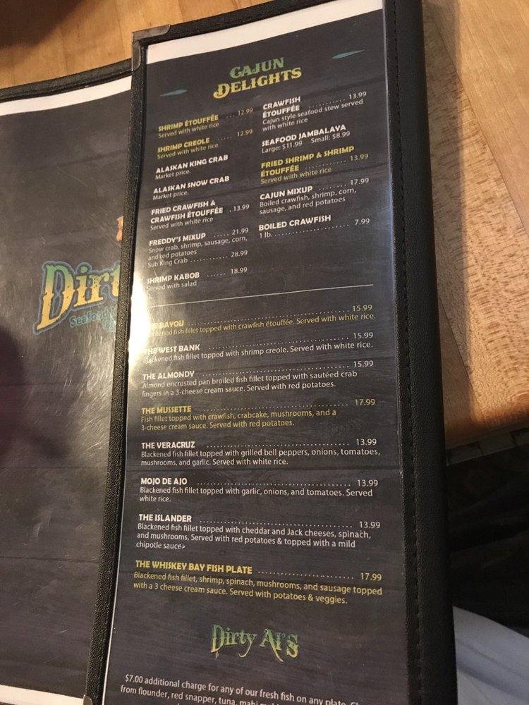 Menu at Dirty Al's Seafood Market & Cajun Kitchen restaurant ...