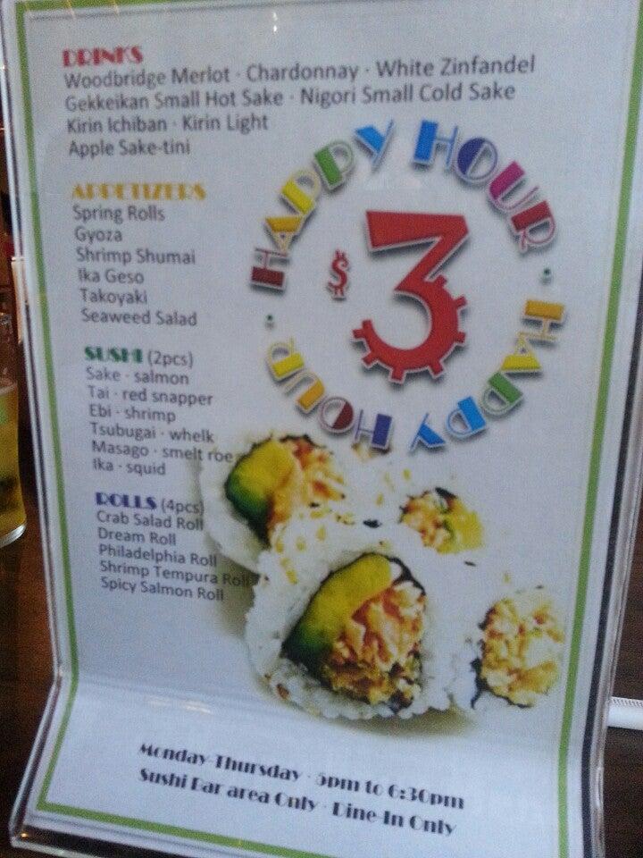 Menu at Fujiya Japanese Garden restaurant, San Antonio