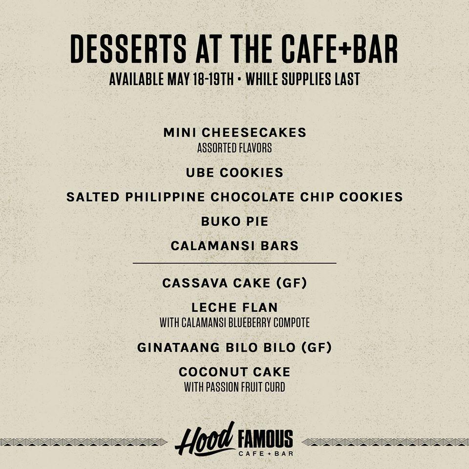 Menu at Hood Famous Cafe + Bar, Seattle