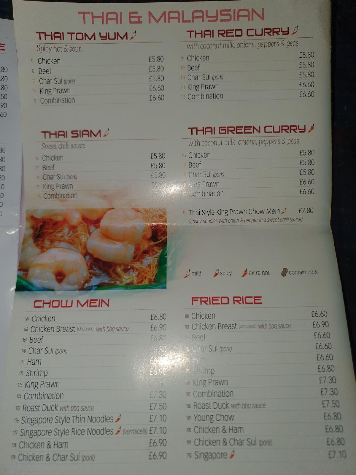 Menu at Lucky Dragon Renfrew fast food, Renfrew