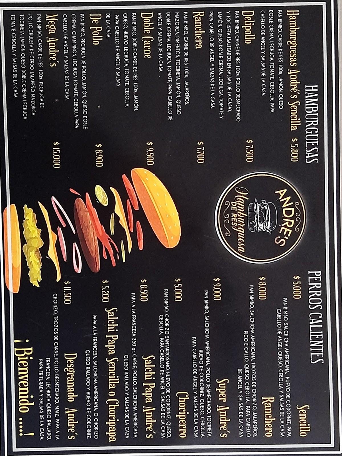 Menu at ANDRES HAMBURGUESA DE RES restaurant, Tunja