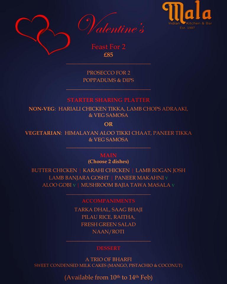 Menu at Mala Indian Kitchen & Bar, London