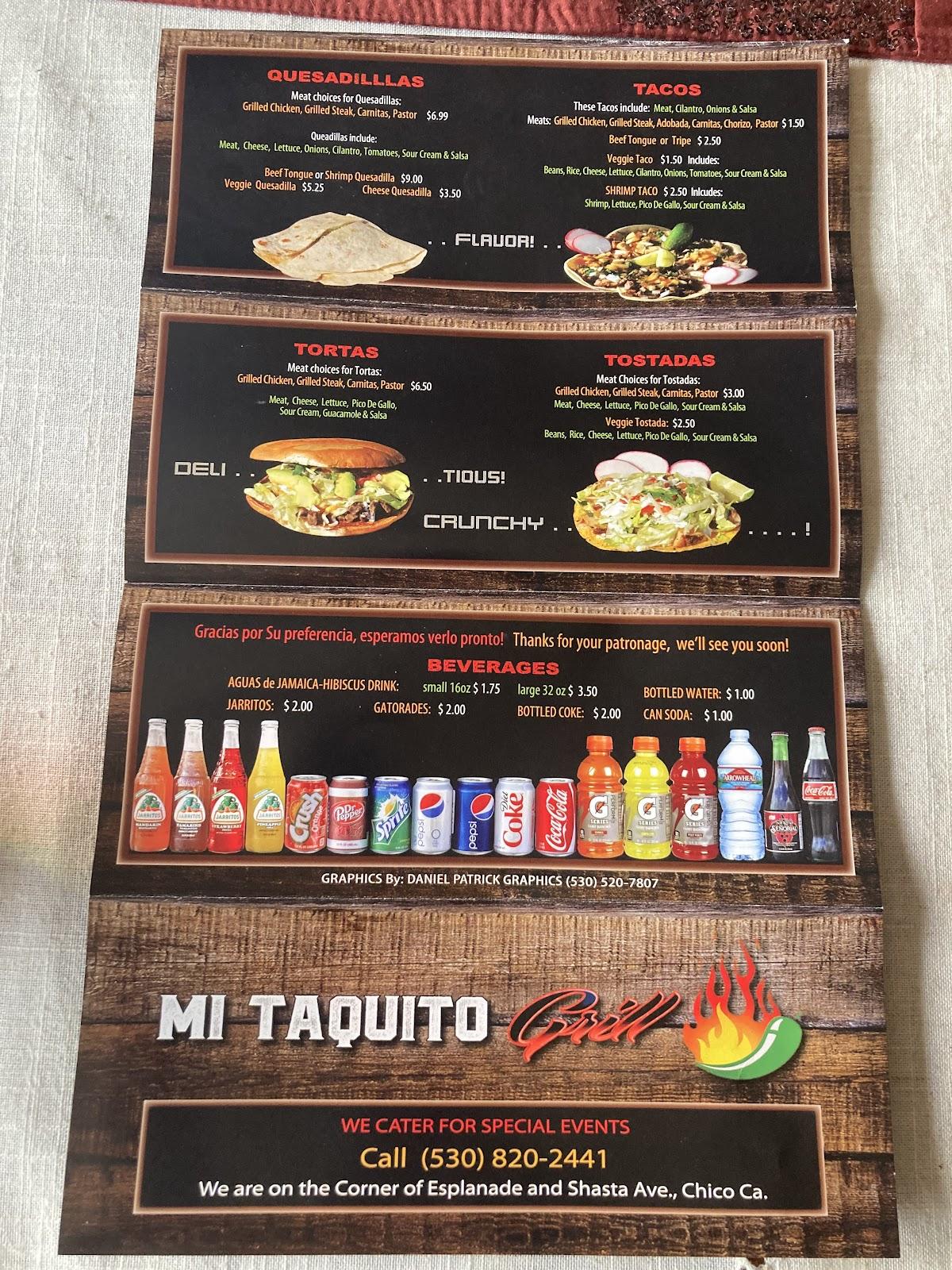 Menu at Mi Taquito Grill restaurant, Chico