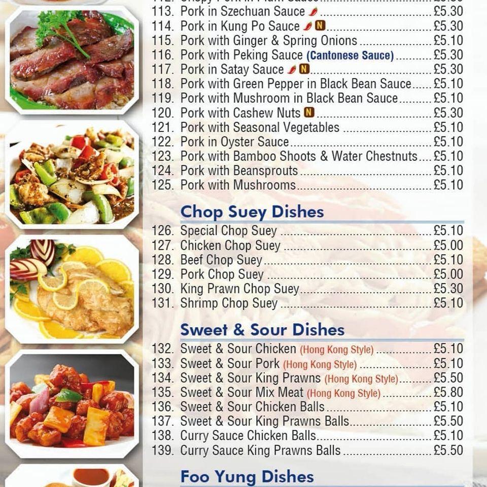 Menu at Mulan fast food, Kenilworth
