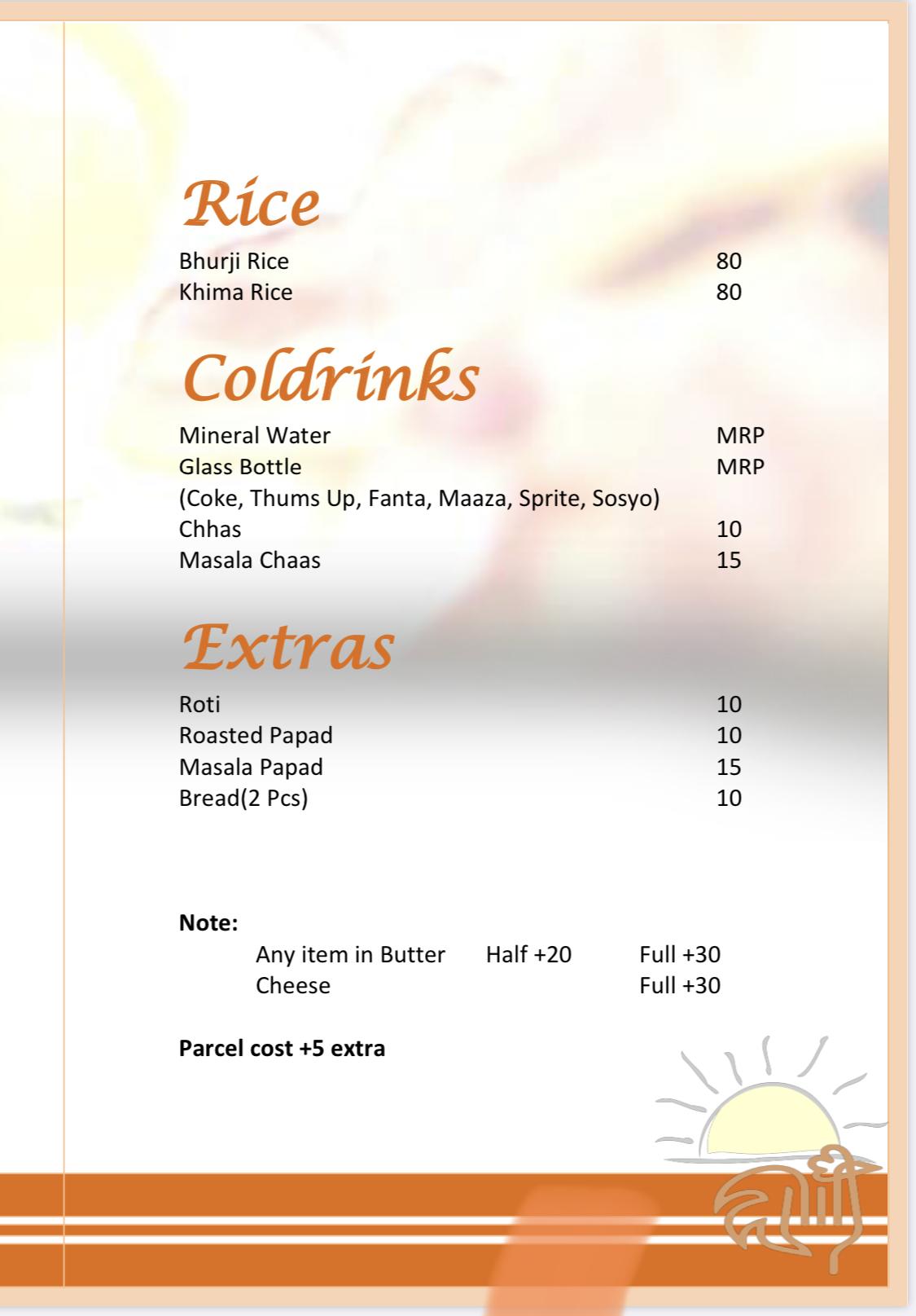 Menu at GK Egg Zone, Navsari
