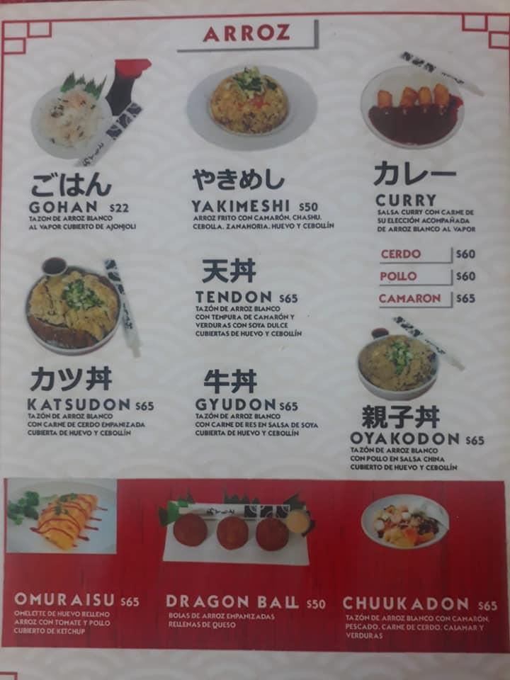 Carta de Restaurante Tsuru, Santiago de Querétaro