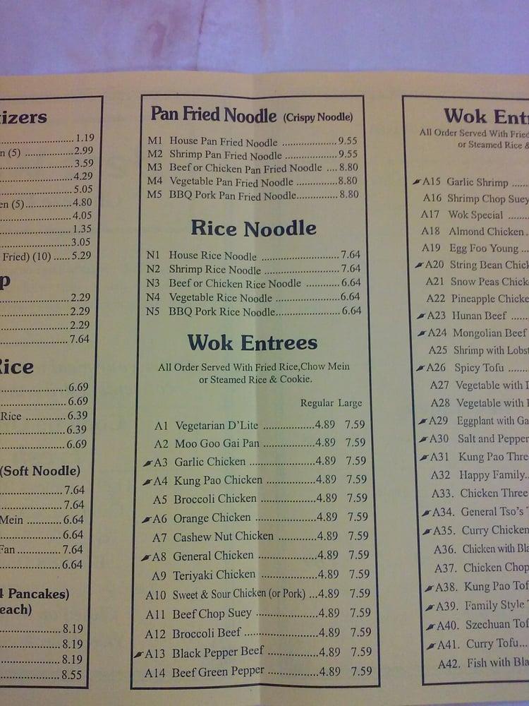 Menu at Best Wok restaurant, Calimesa