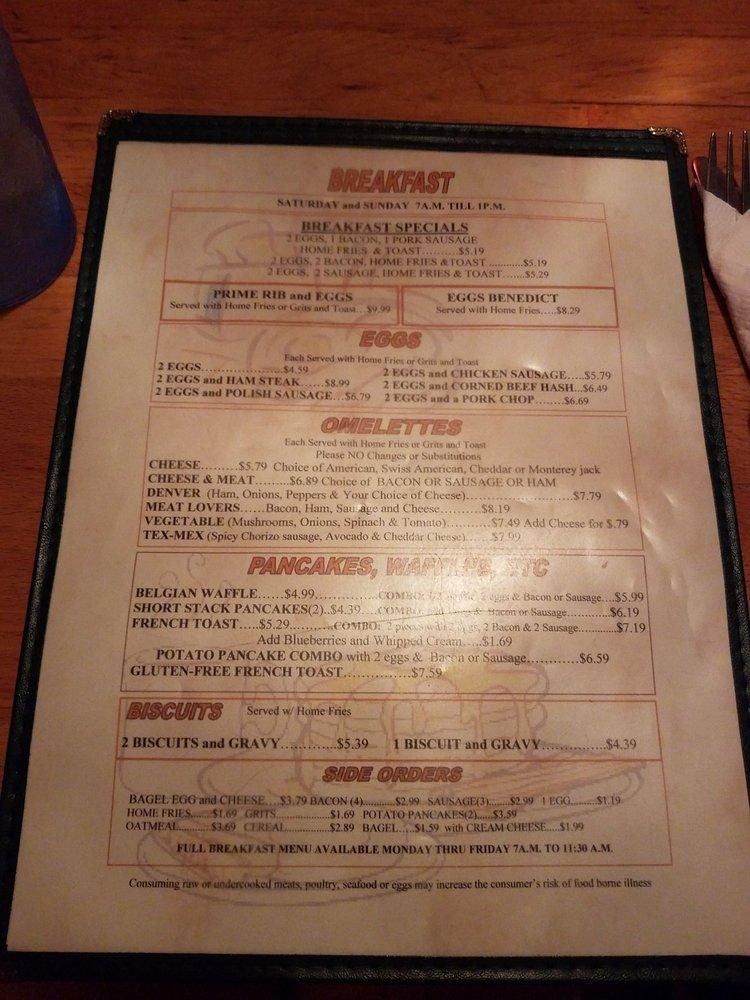 Menu at Foxy's Cafe, Treasure Island