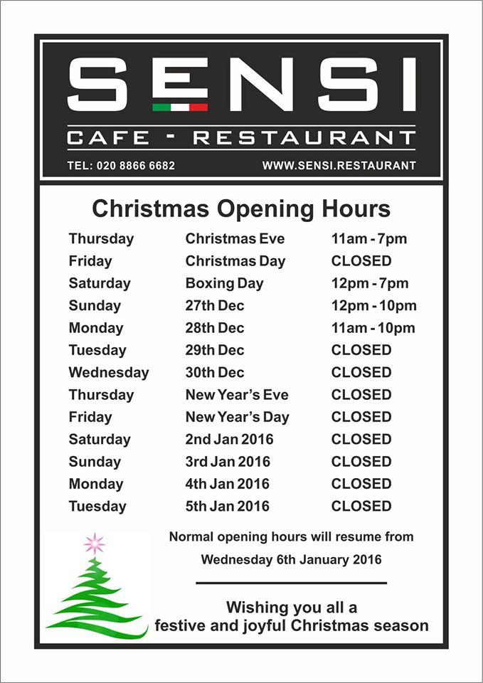Menu at SENSI Italian Restaurant, Pinner