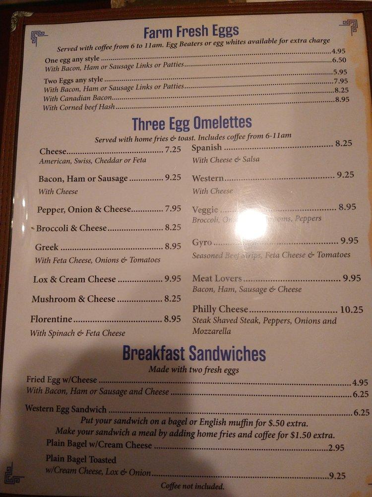 Menu at The Union Diner restaurant, Endwell