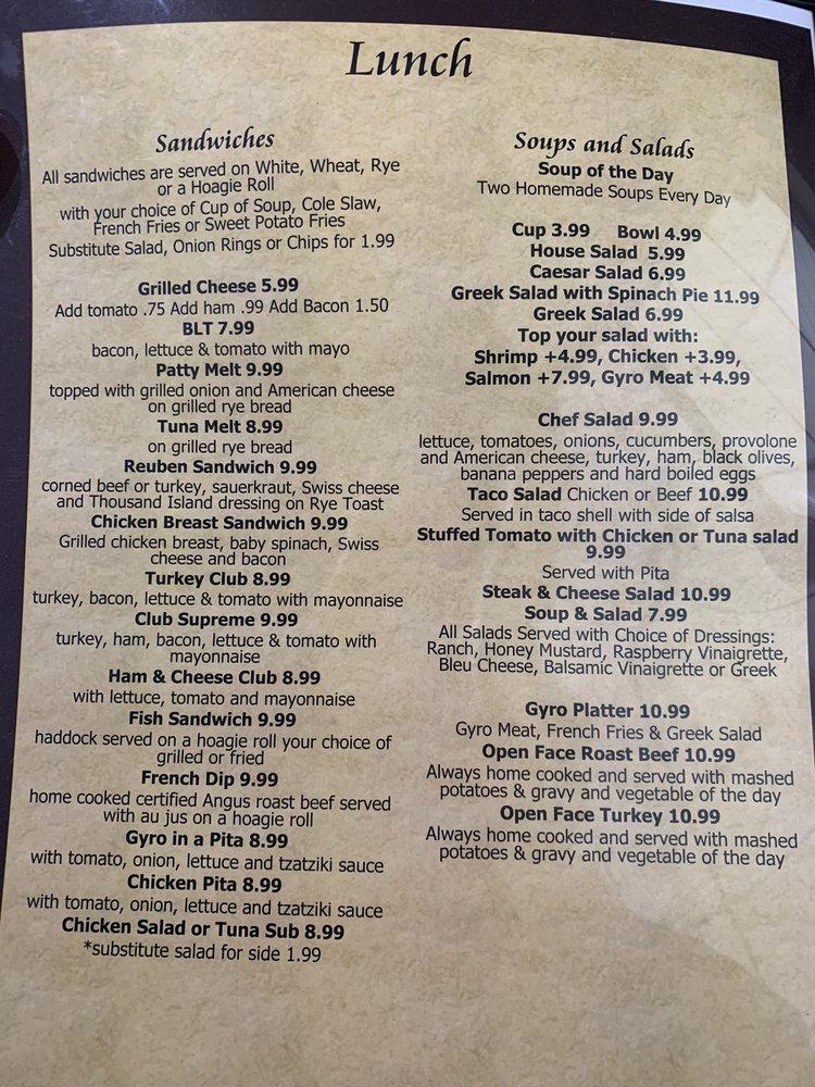Menu at Sundance Grill restaurant, Hiawassee