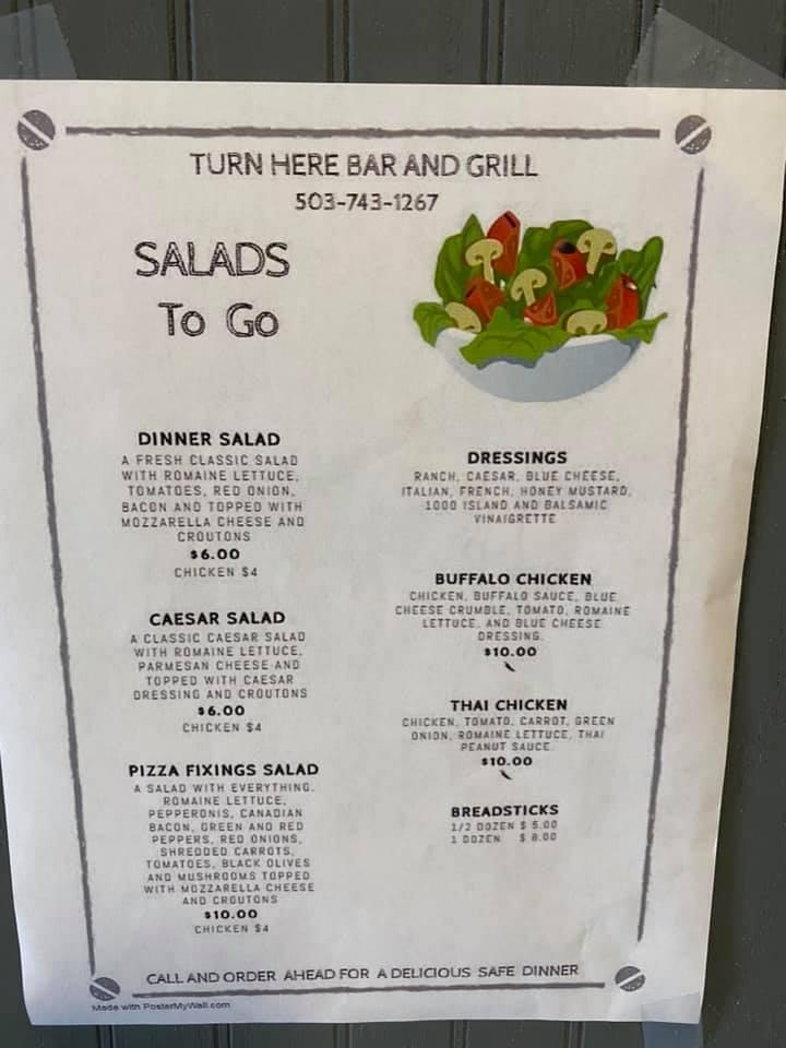 Menu at Turner Pizza & Taphouse pub & bar, Turner
