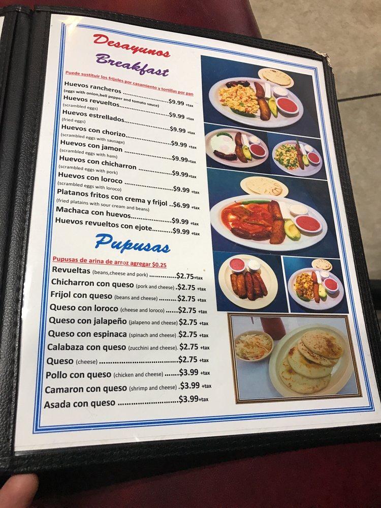 Carta del restaurante Pupuseria el kiosco, Long Beach