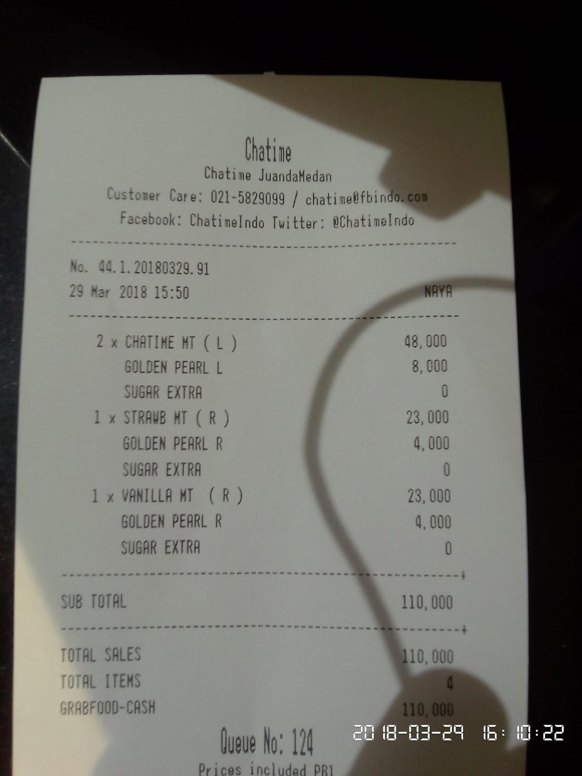 Menu at CHATIME JUANDA MEDAN restaurant, Medan