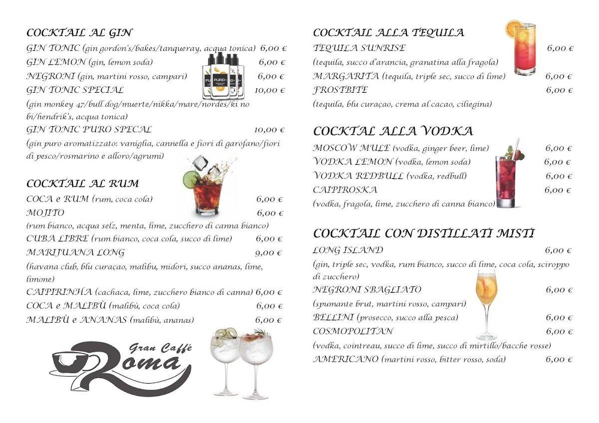 Menu da GRAN CAFFE' ROMA pub & bar, Sant'Ilario d'Enza