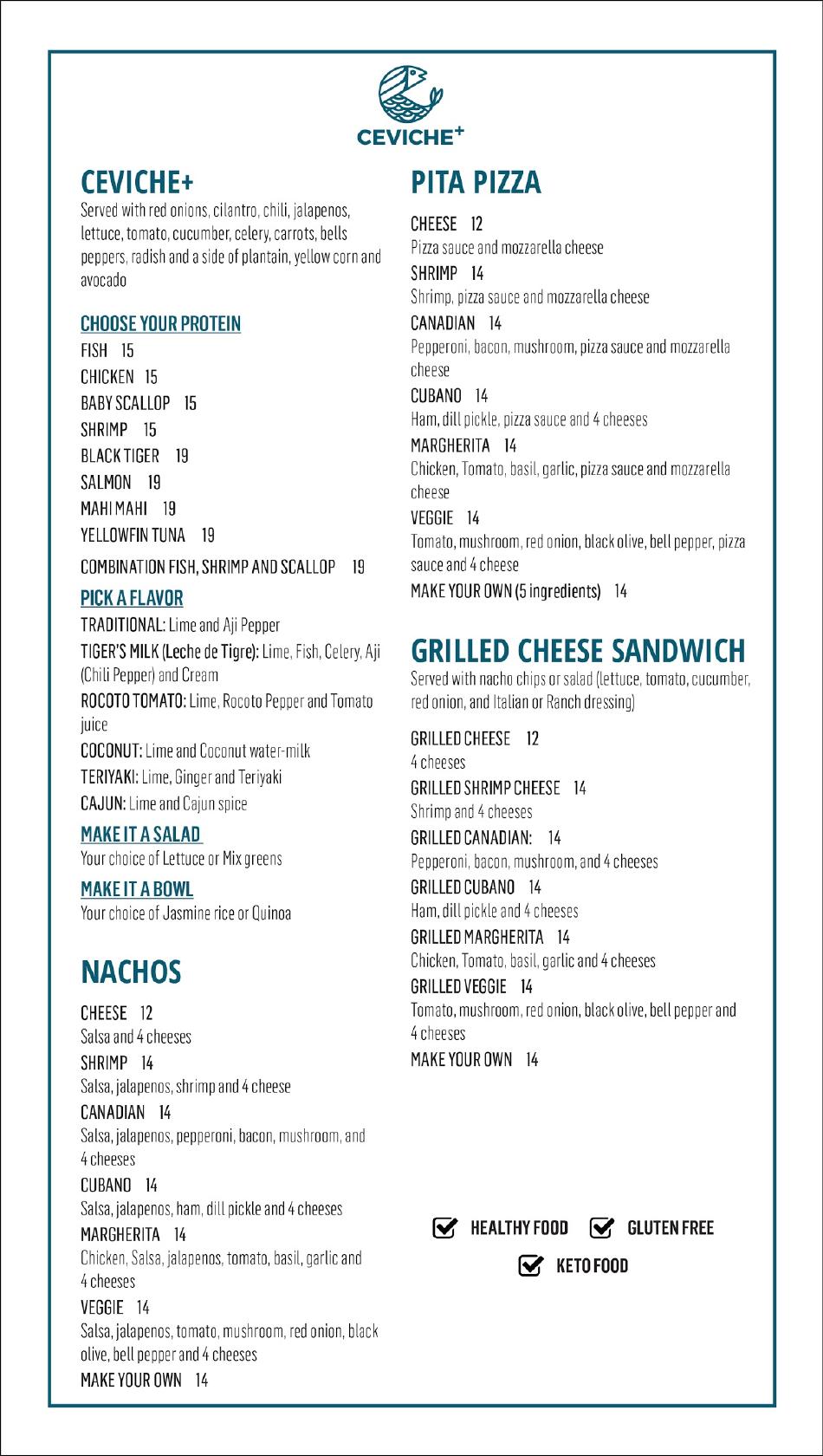 Menu at NUVO LOUNGE 295 restaurant, Ottawa
