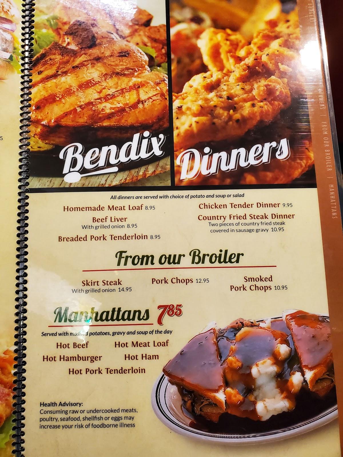 Menu at Bendix Restaurant Family Dining, South Bend, Miami St