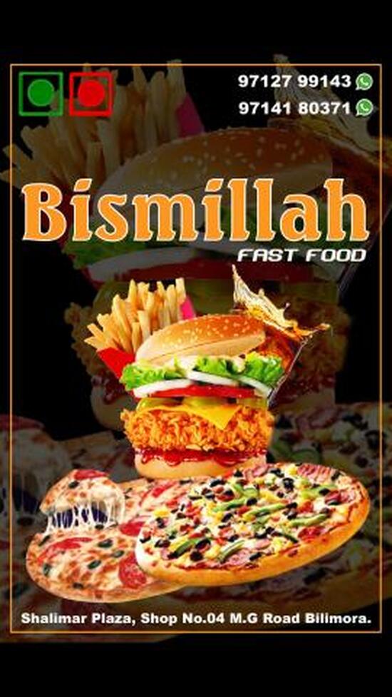 Bismillah Fast Food, Bilimora - Restaurant menu, prices and reviews