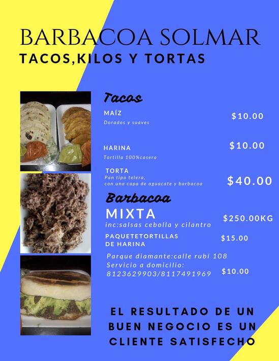 Barbacoa Solmar, Los Parques - Restaurant menu, prices and reviews