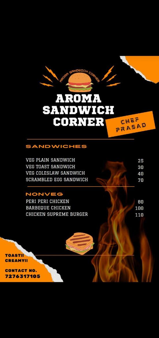 Aroma Sandwich Corner, Pen - Restaurant menu, prices and reviews