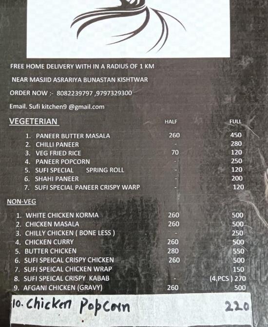 THE SUFI KITCHEN, Kishtwar