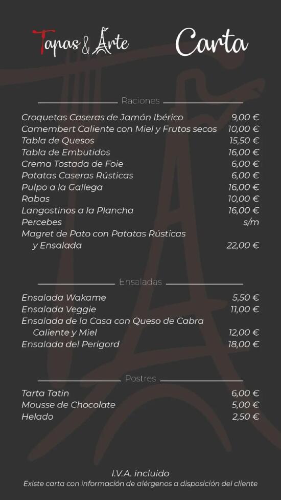 TAPAS & ARTE in Llanes - Restaurant reviews