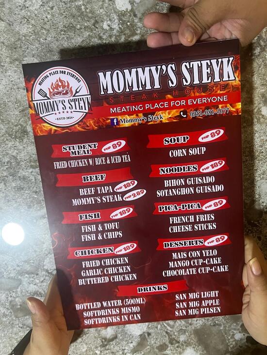 Mommy’s Steyk Steak House, General Santos City - Restaurant menu ...