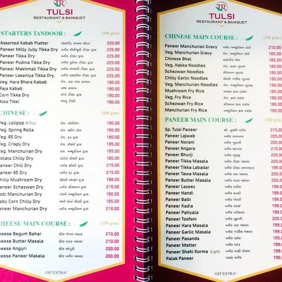 Tulsi Restaurant And Banquet Naroda, Ahmedabad - Restaurant menu ...