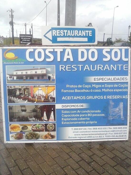 Costa do Sol, Alqueva - Menu do restaurante, preços e opiniões