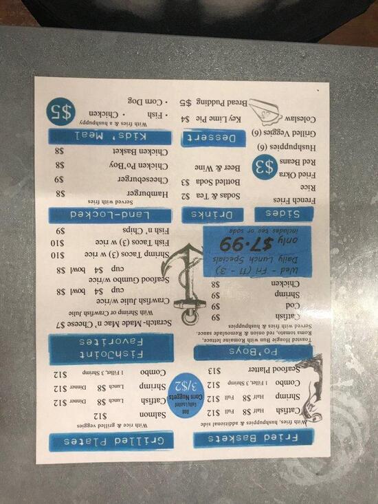 Fish Joint in Pilot Point - Restaurant menu and reviews