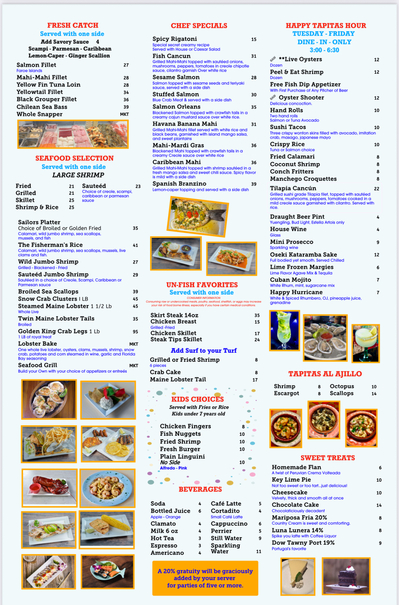 The Fish House, Miami - Restaurant menu, prices and reviews