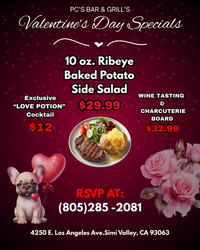PC's Bar & Grill Neighborhood Bar, Simi Valley - Restaurant menu ...