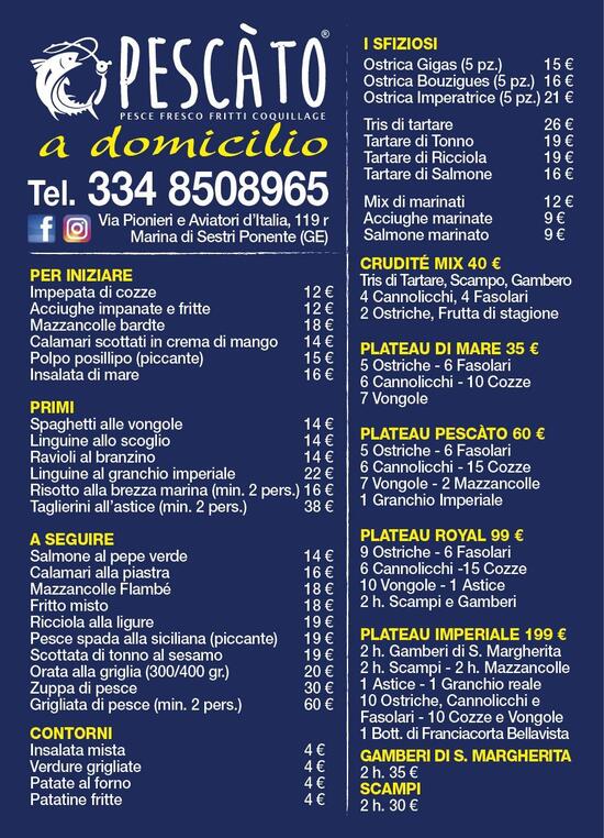 Pescato La Maison Des Crudités, Genoa, De Ferrari - Restaurant menu ...