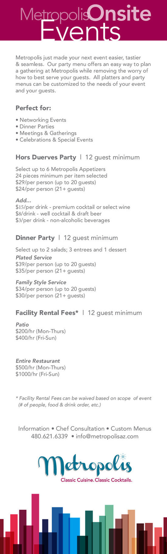Metropolis, Scottsdale - Restaurant menu, prices and reviews