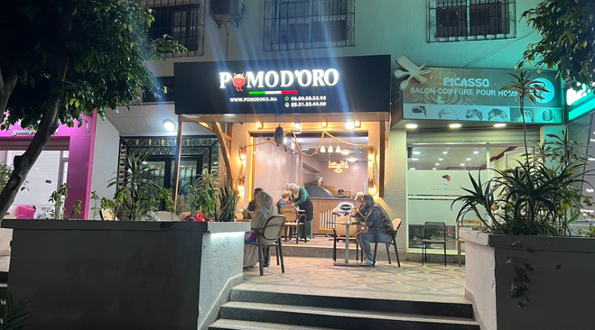 Menu at POMODORO pizzeria, Tangier