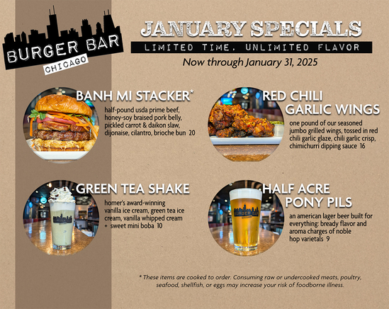 Burger Bar Chicago, Chicago - Restaurant menu, prices and reviews