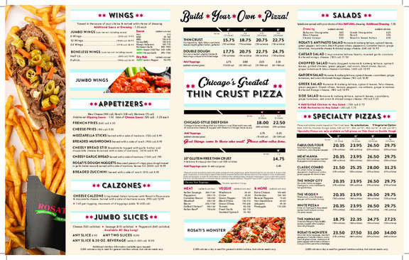 Rosati's Pizza, Tucson - Restaurant menu, prices and reviews