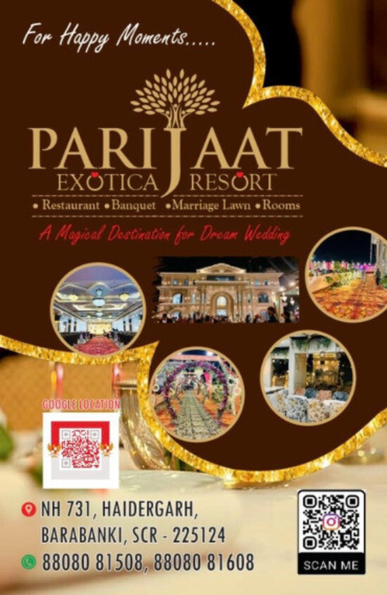 PARIJAAT EXOTICA RESORT & RESTRAUNT, Haidargarh - Restaurant menu ...