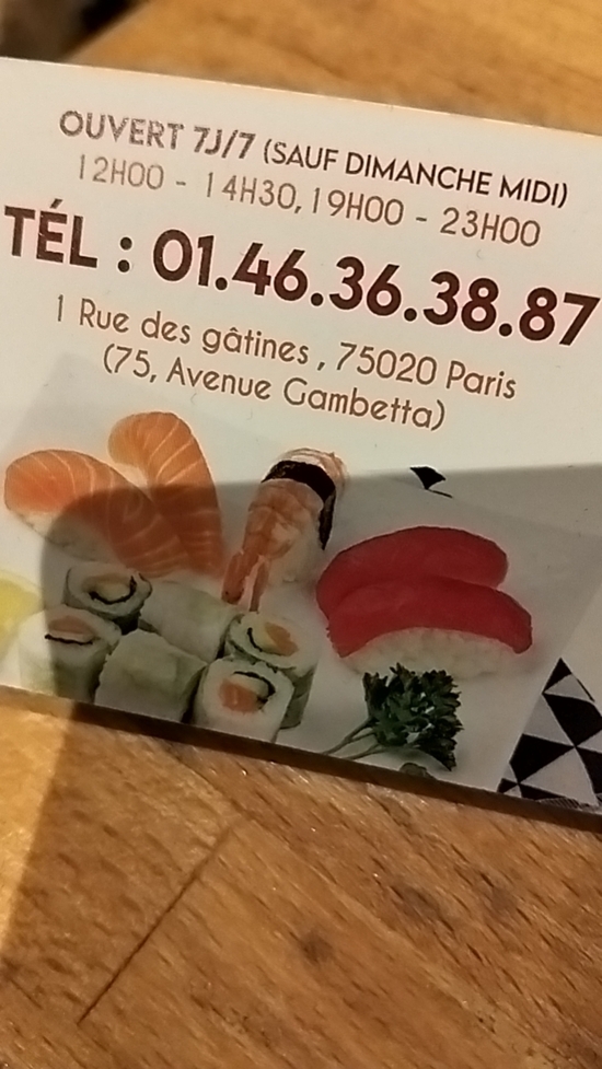 Fukuda sushi, Paris - Menu du restaurant, prix et avis