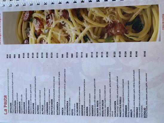 Forneria Italia Melkbosstrand, Cape Town - Restaurant menu, prices and ...
