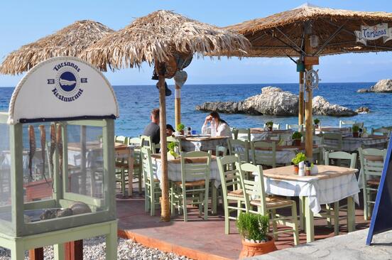 Menu at Tarsanas Restaurant, Kokkari, Kokkari beach