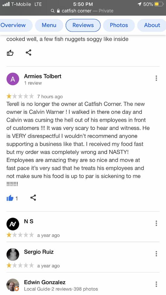 Catfish Corner Express, Seattle - Restaurant menu, prices and reviews