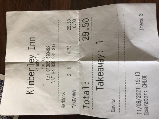 Kimberley Inn, Findhorn - Restaurant menu, prices and reviews