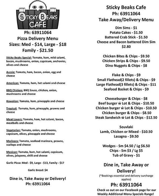 Sticky Beaks Pizza, Longford - Restaurant menu, prices and reviews