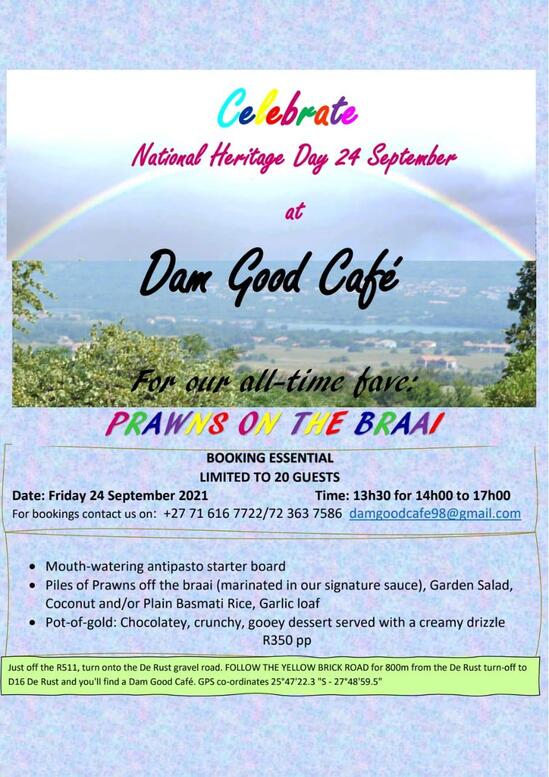 Dam Good Café, Hartbeespoort - Restaurant menu, prices and reviews