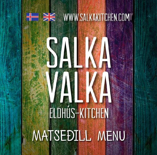Menu at Salka Valka eldhús/kitchen restaurant, Reykjavík