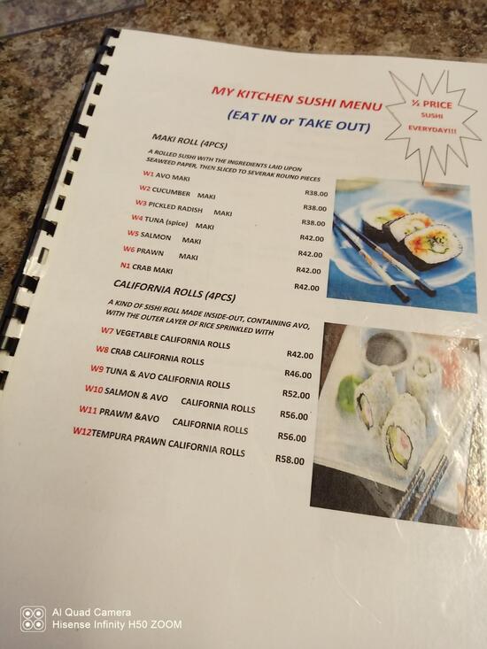 My Kitchen, Mount Edgecombe - Restaurant menu, prices and reviews