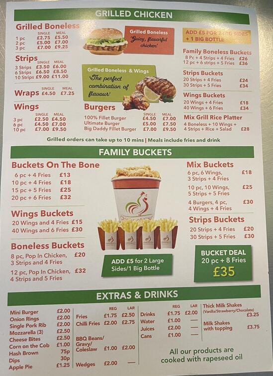 Chickenlicious, Saint Albans - Restaurant menu, prices and reviews